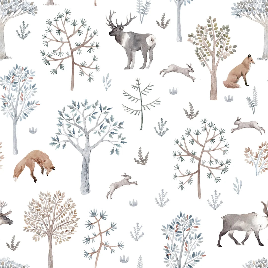Sample of Woodland Dreams Wallpaper in Earthy Tones – I Love Wallpaper