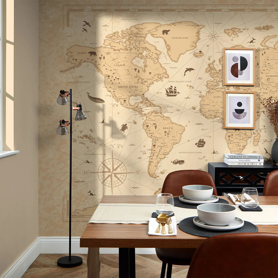 globe mural wallpaper