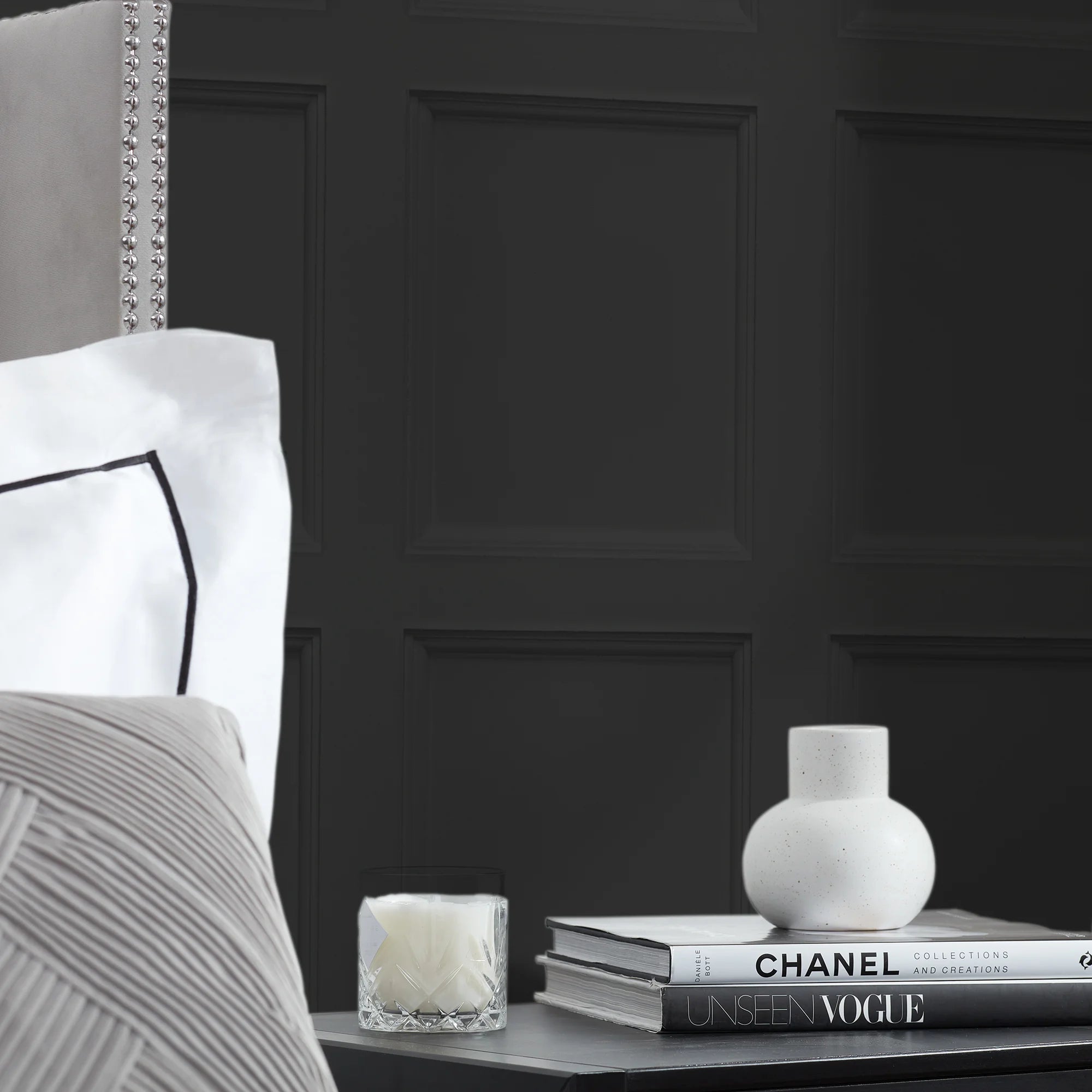 Classic Wood Panel Wallpaper in Charcoal – I Love Wallpaper