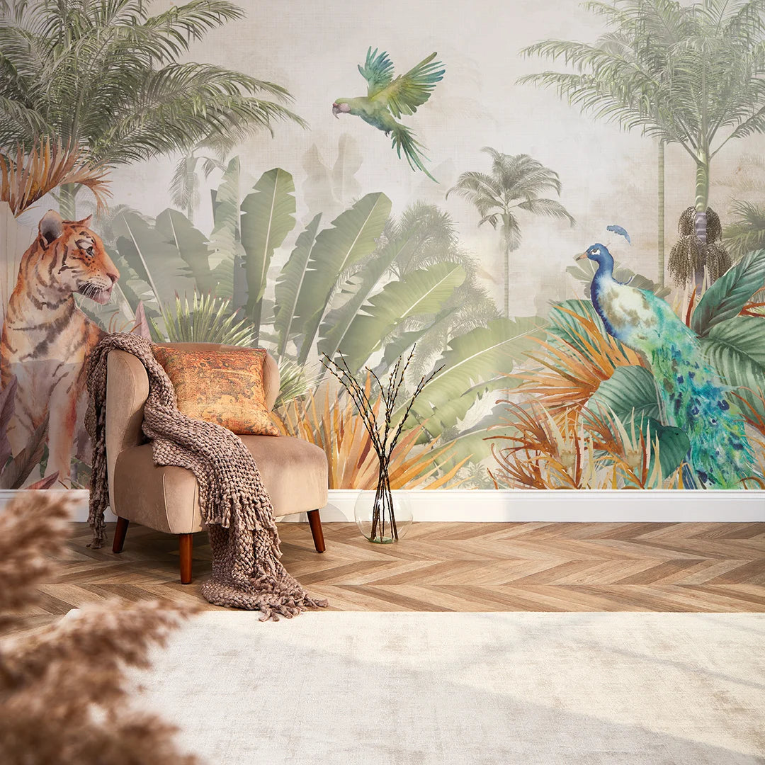 Himalayan National Park Full Wall Mural in Earthy Tones – I Love Wallpaper