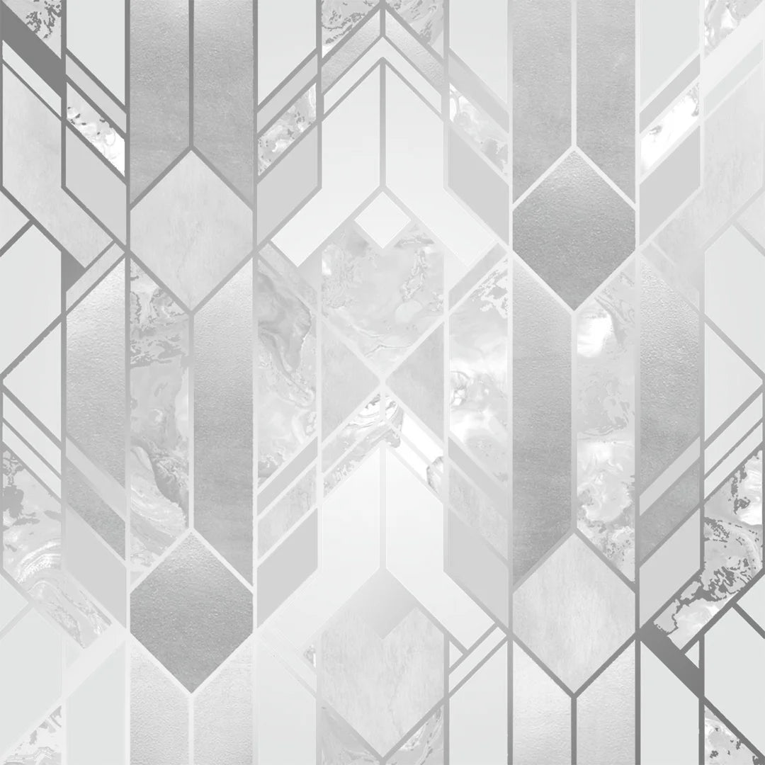 Liquid Marble Geometric Wallpaper in Silver – I Love Wallpaper