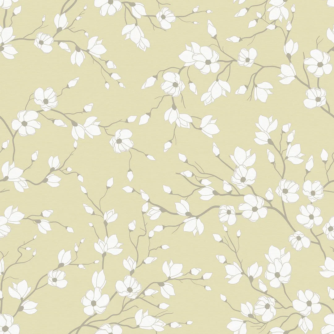 Spring Blossom Wallpaper in Yellow – I Love Wallpaper