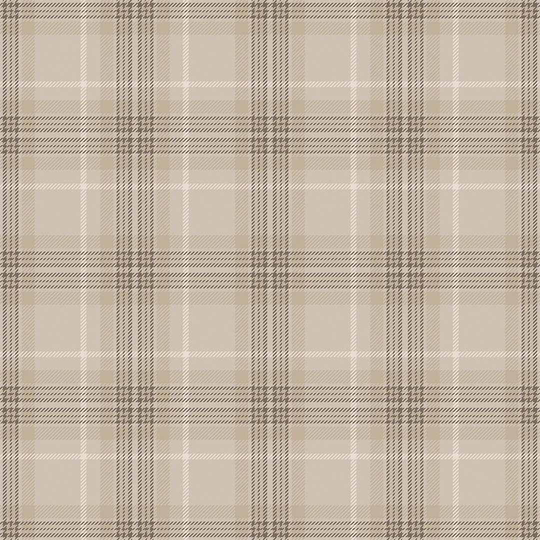 Traditional Check Wallpaper in Camel – I Love Wallpaper