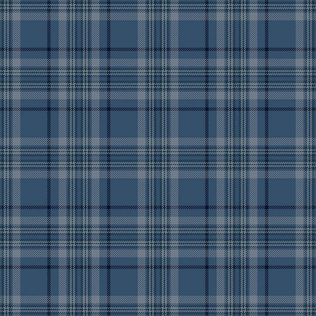 Traditional Check Wallpaper in Navy – I Love Wallpaper