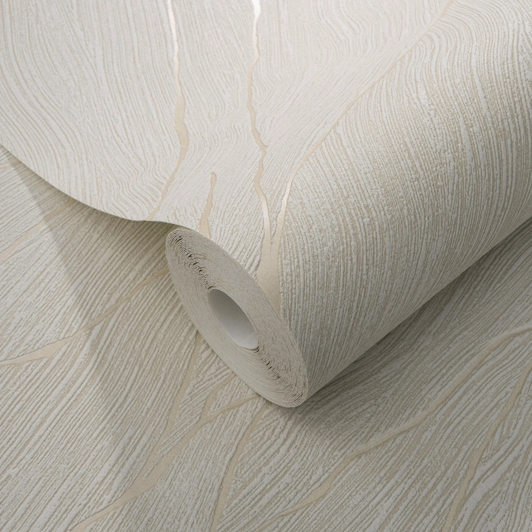 Ridged Metallic Wallpaper in Champagne with Pearlised Metallic – I Love ...