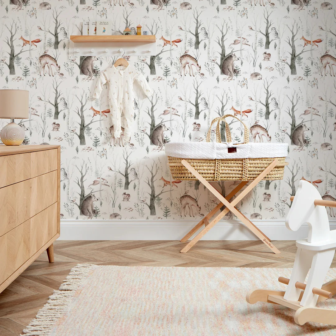 Forest Friends Wallpaper in Earthy Tones – I Love Wallpaper
