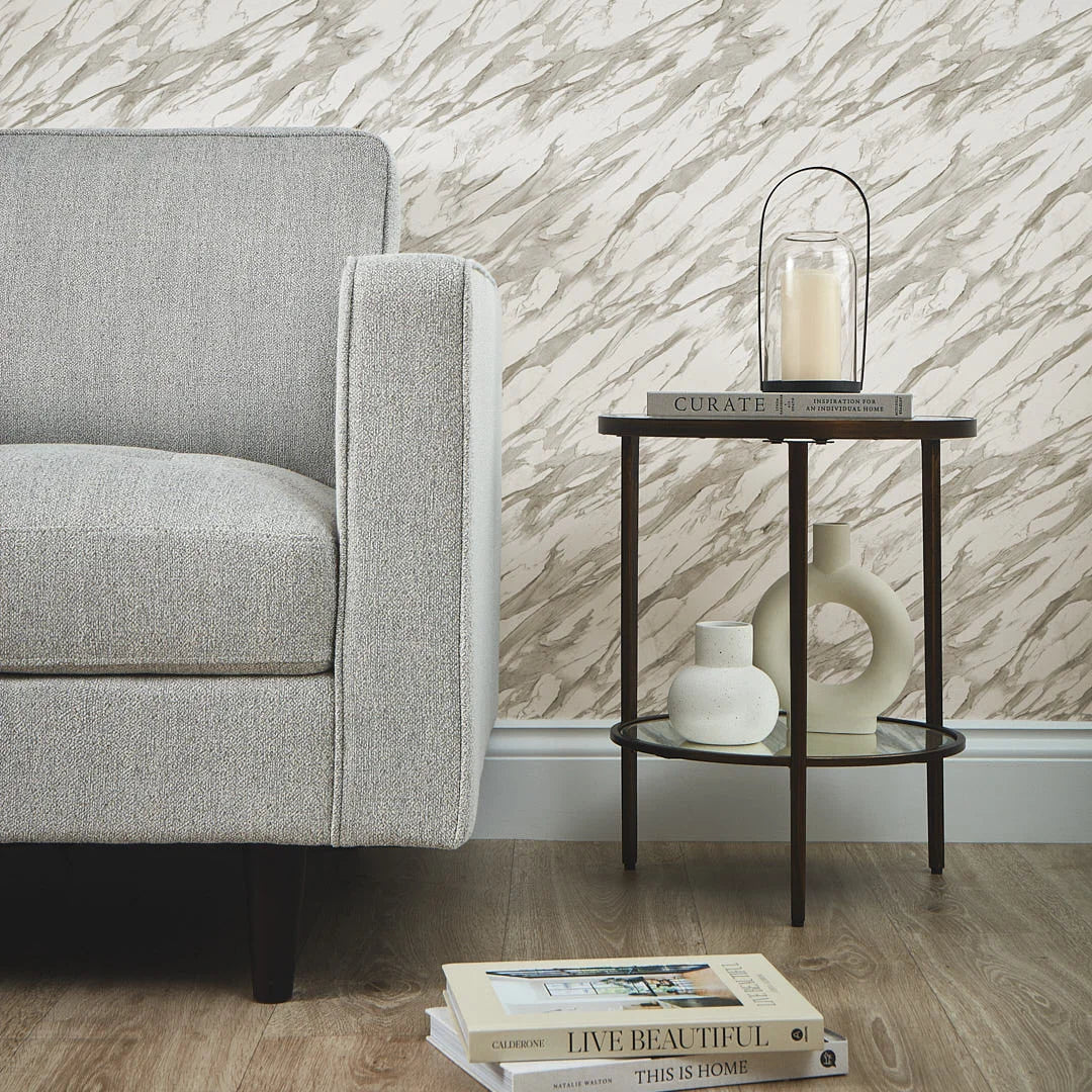 Modern Marble Wallpaper in shades of Cream – I Love Wallpaper