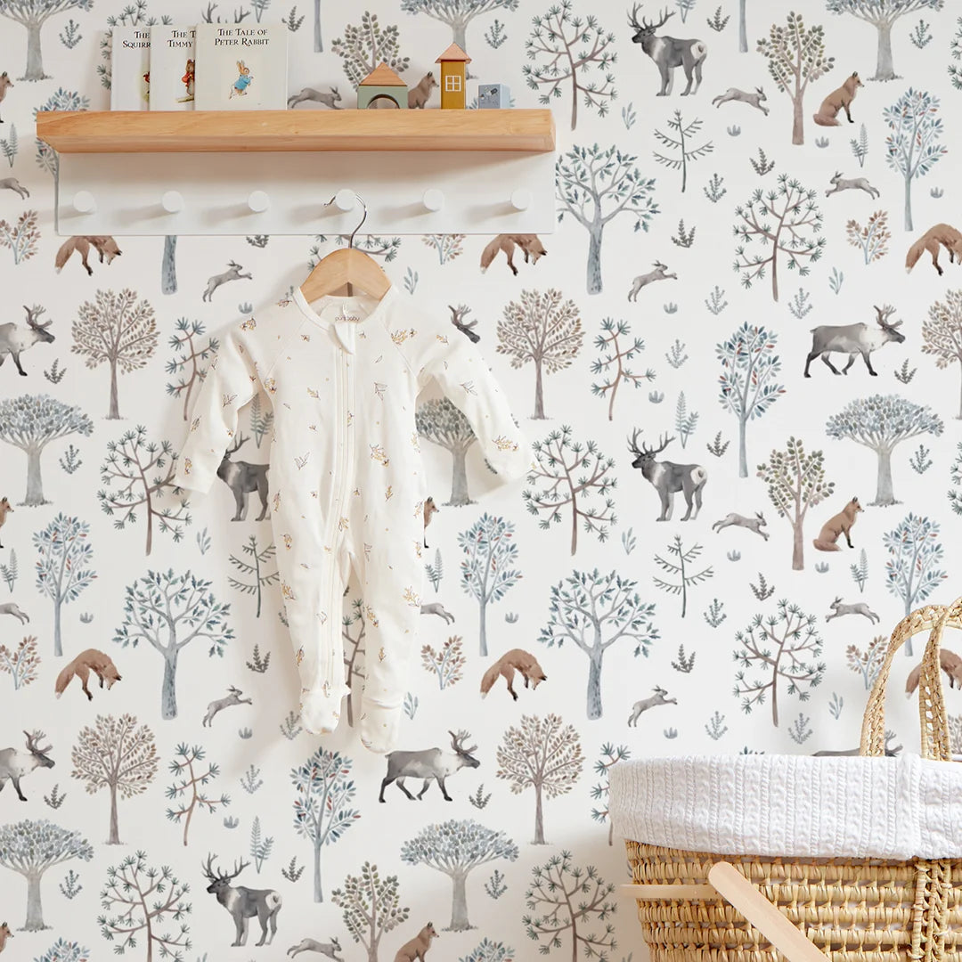Woodland Dreams Wallpaper in Earthy Tones – I Love Wallpaper