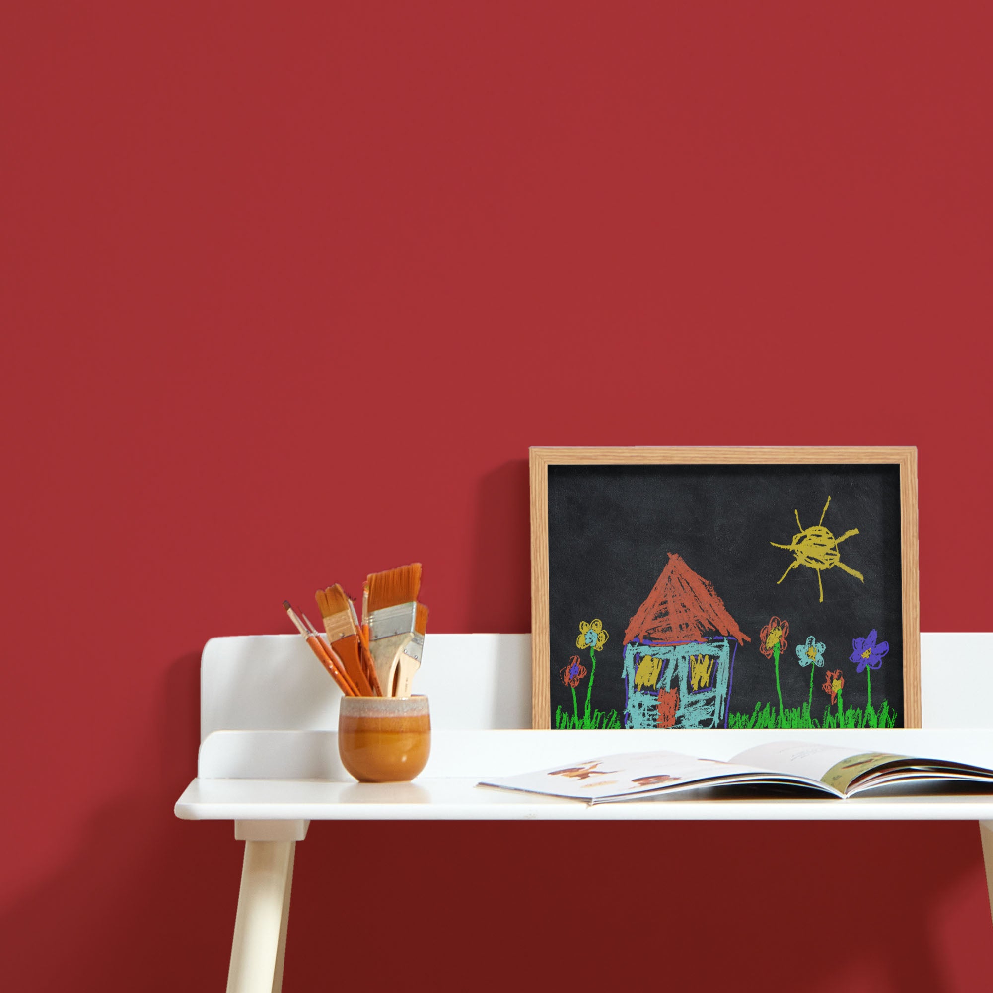 Signal Red Washable Matt Emulsion Paint - 2.5L – I Love Wallpaper