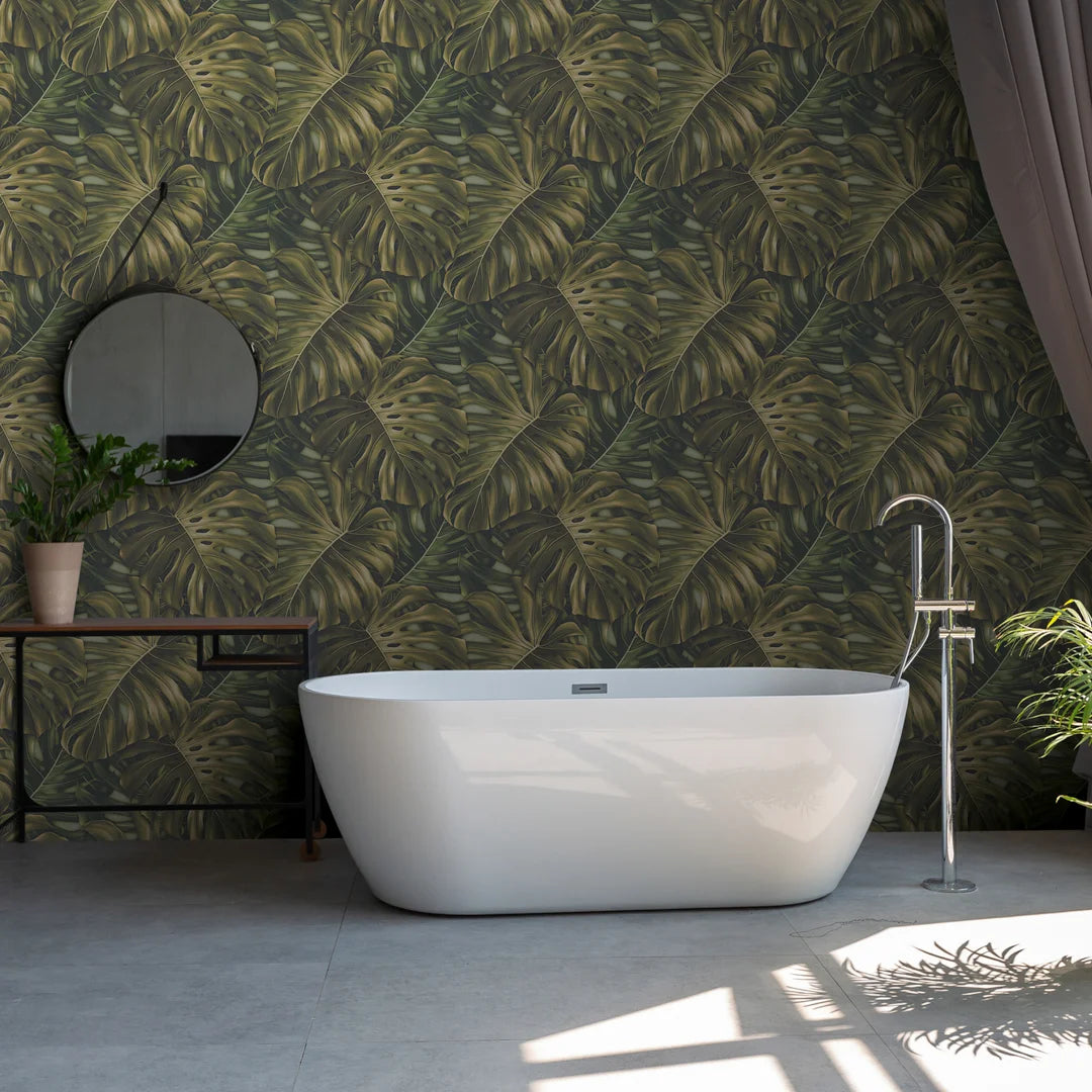 Majestic Monstera Wallpaper in Green – I Love Wallpaper