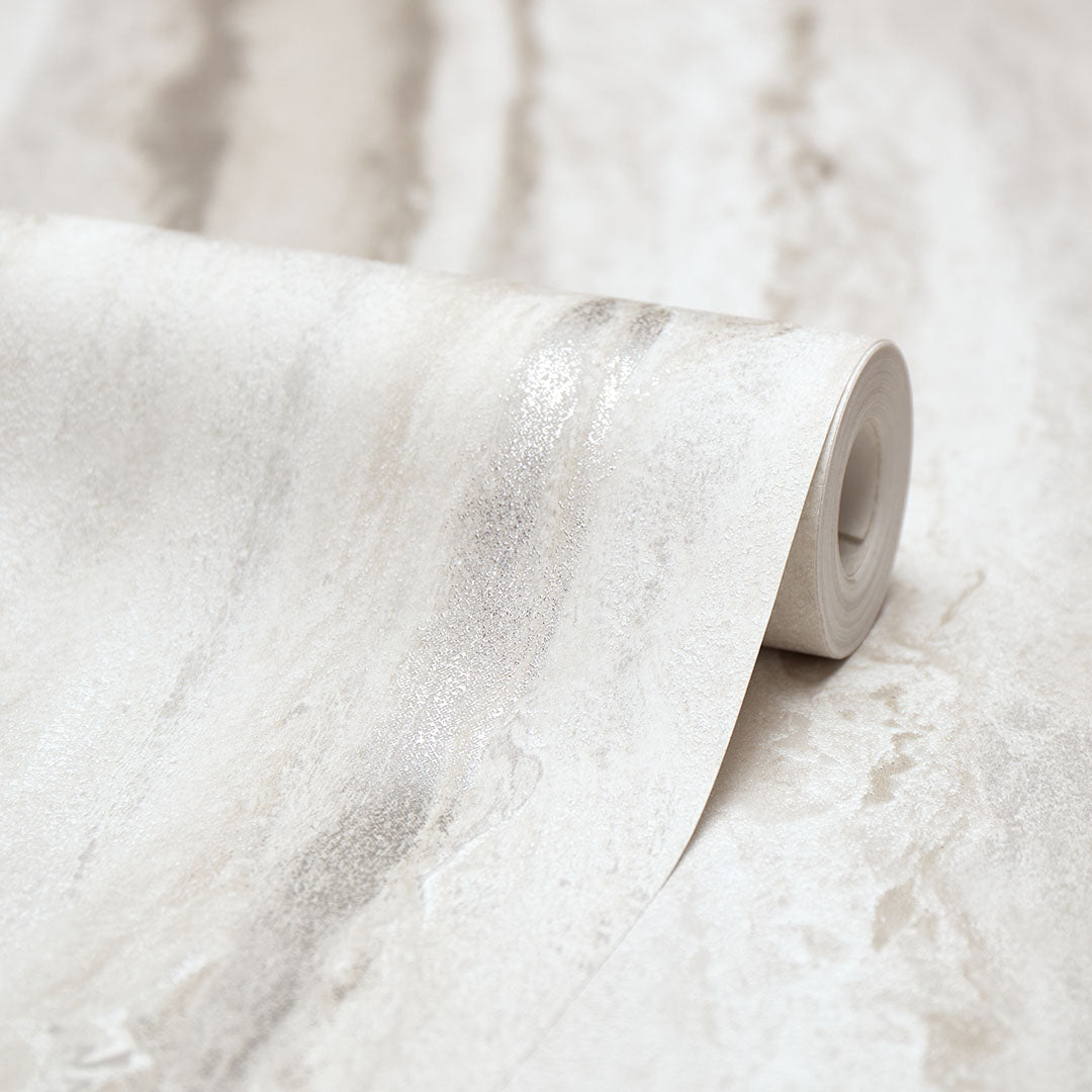 Zelda Metallic Wallpaper in Cool Grey with Metallic Silver – I Love ...