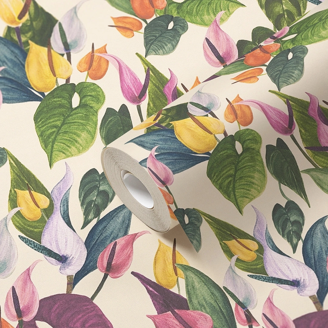 Foliage Flow Wallpaper in Cream – I Love Wallpaper