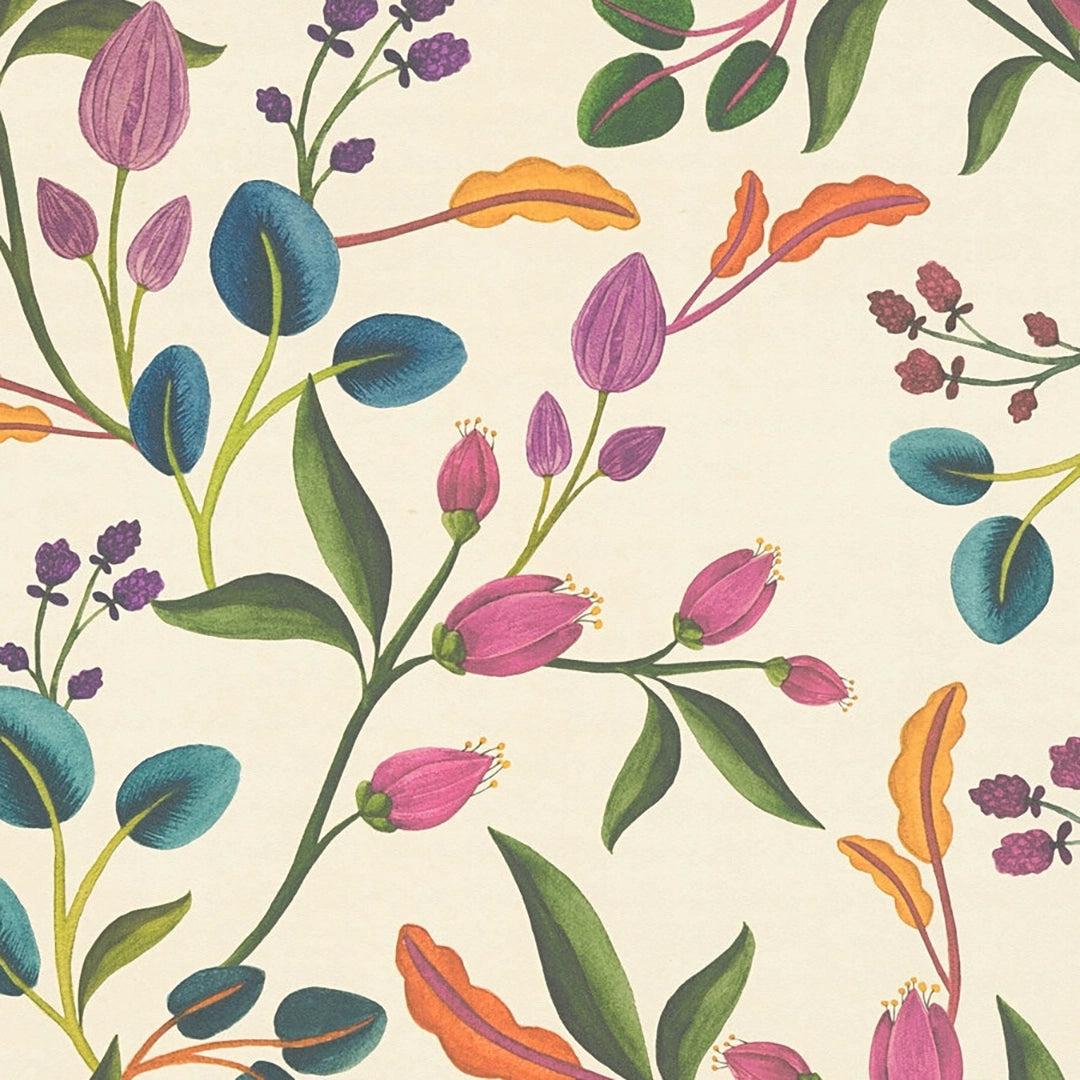 Sample of Meadow Muse Wallpaper in Cream – I Love Wallpaper