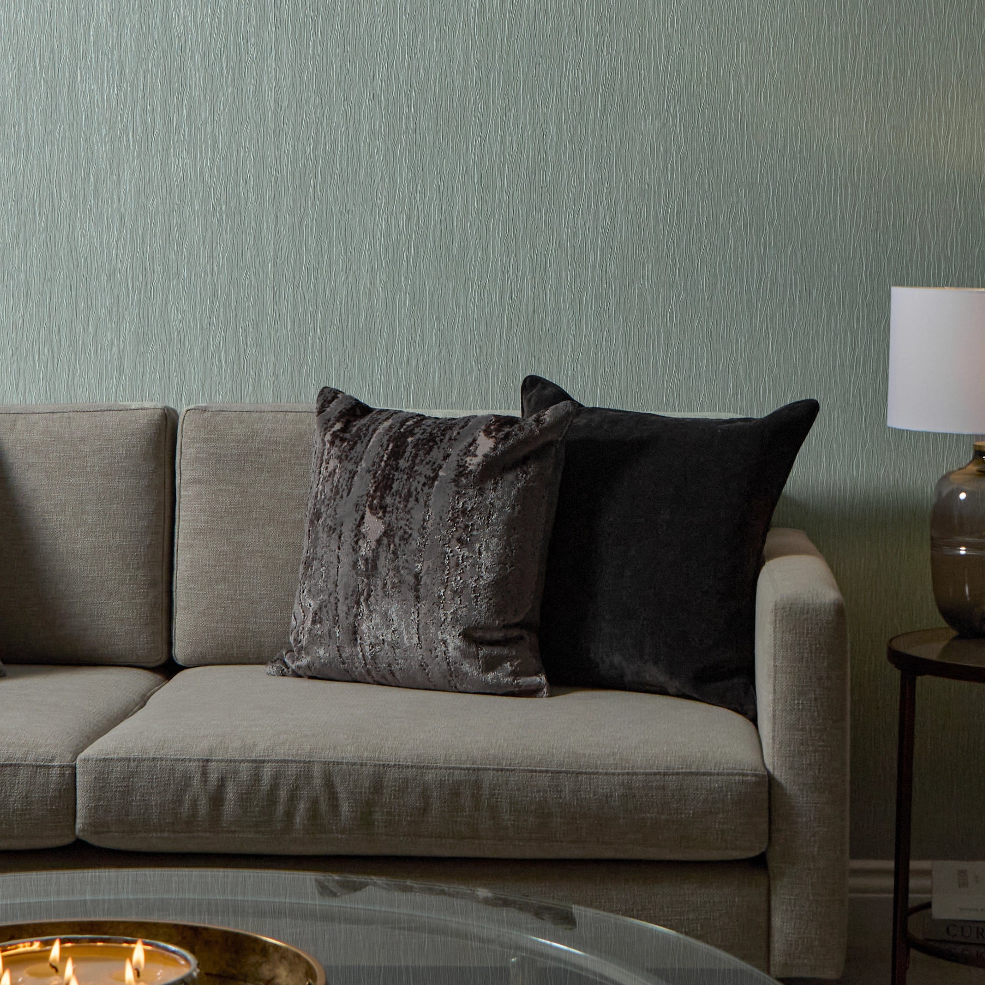 Crushed Silk Wallpaper in Duck Egg – I Love Wallpaper
