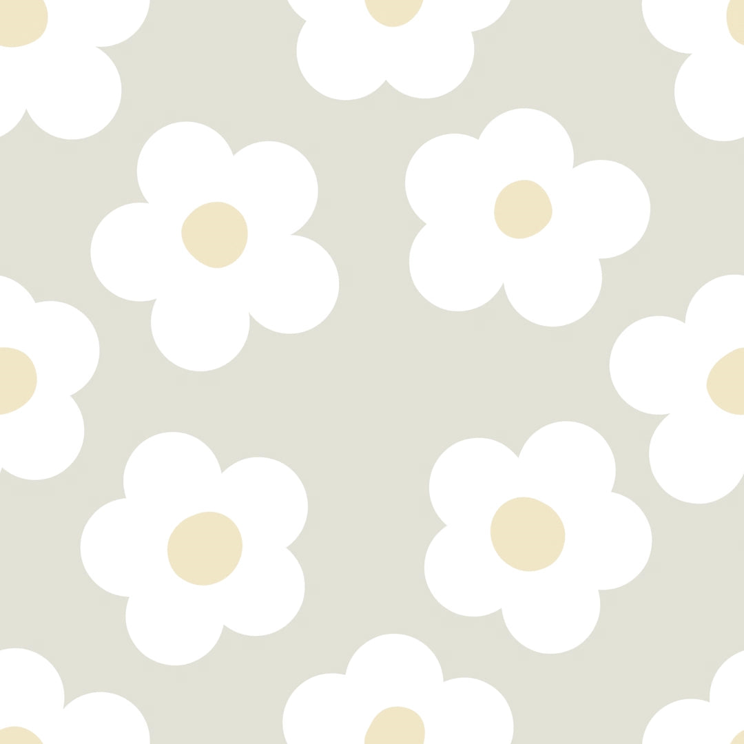 Ditsy Daisy Wallpaper in Stone – I Love Wallpaper