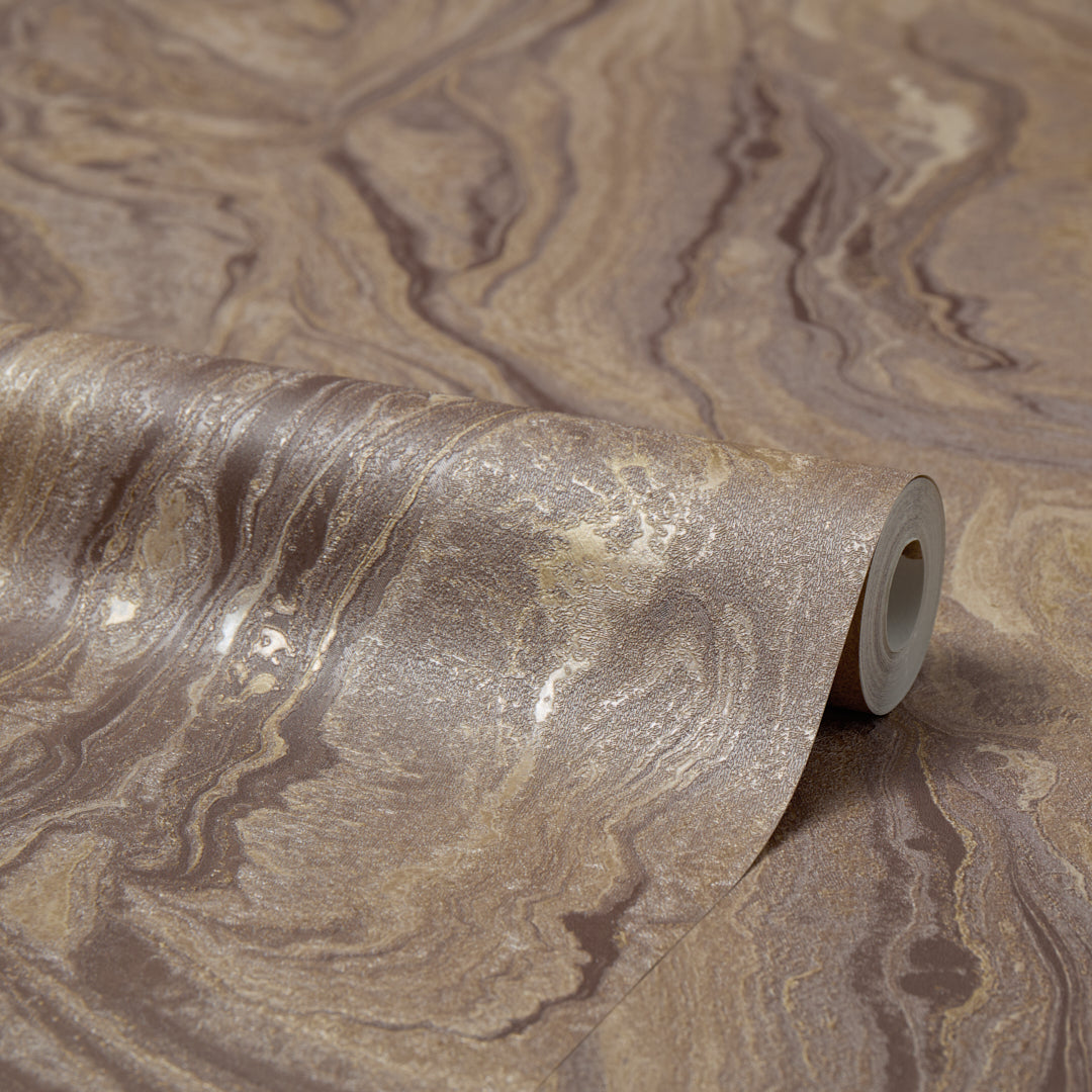 Monsoon Metallic Wallpaper in Mocha and Gold – I Love Wallpaper