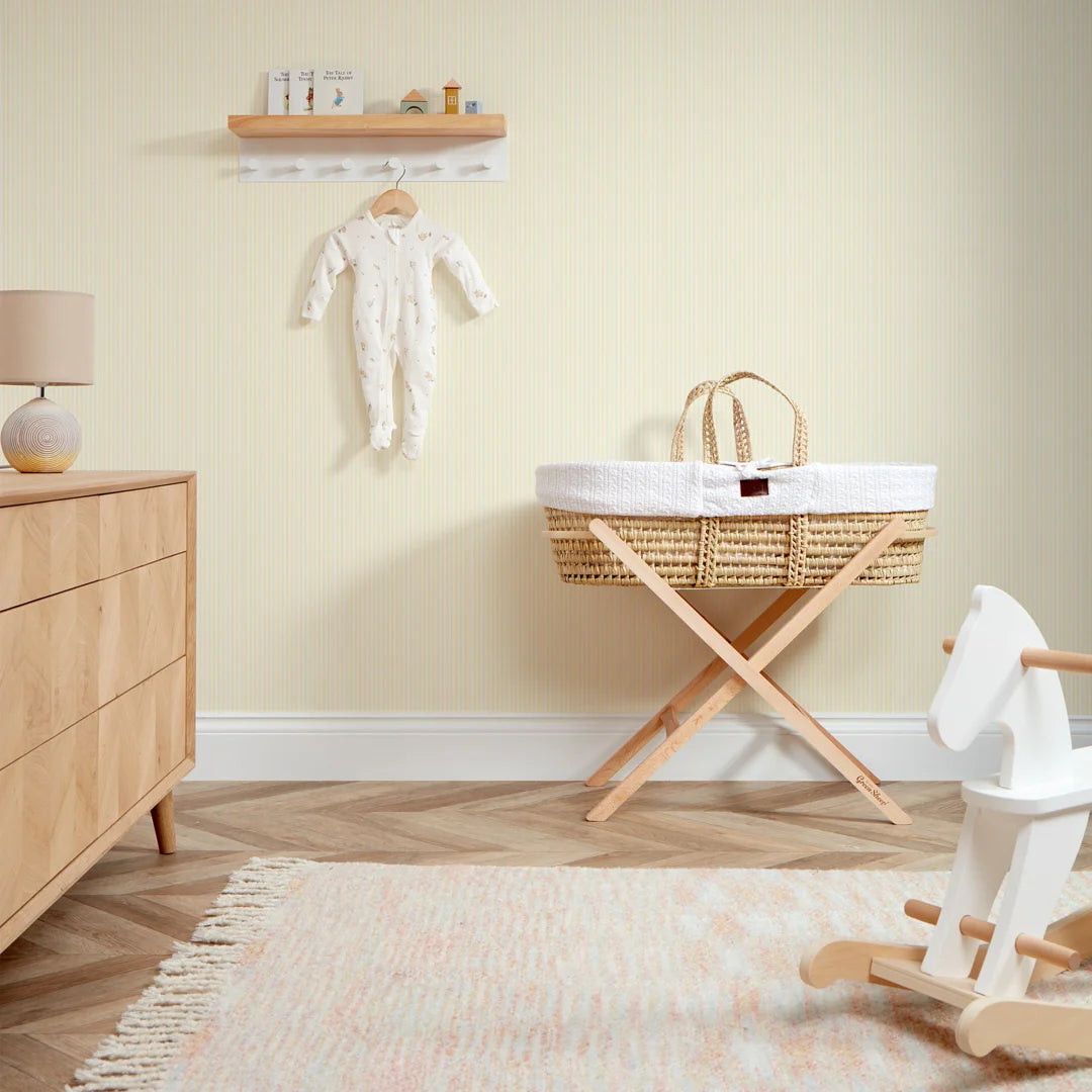 Pin Stripe Wallpaper in Lemon Yellow – I Love Wallpaper