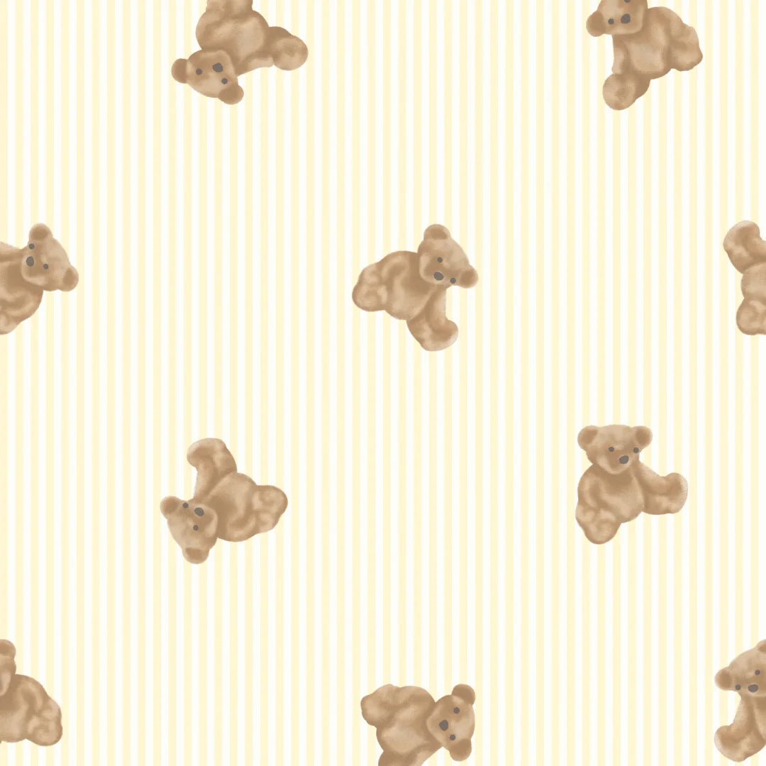 The Bear Wallpaper in Lemon Yellow – I Love Wallpaper